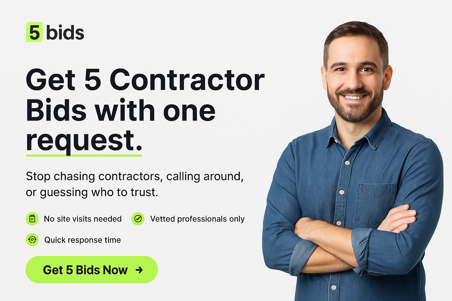 Get 5 Local Contractor Bids in Minutes | 5bids